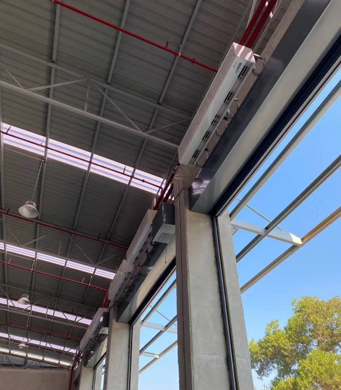 2025 Metal Industrial Air Curtain For Factory Warehouse Door Height 5 To 6m